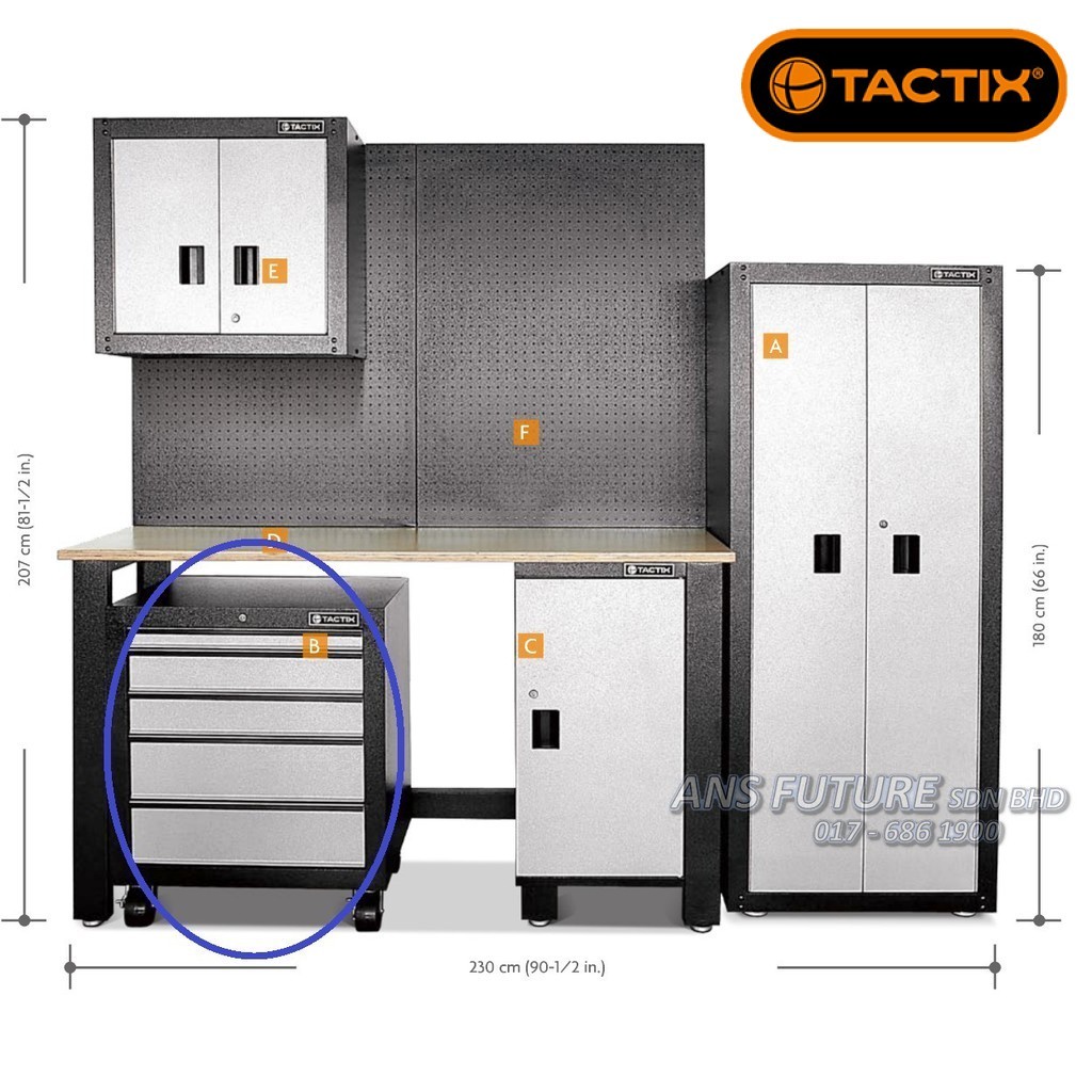 Tactix 326251 5 Drawer 67.50Cm 26.5" Tool Cabinet | Shopee Malaysia
