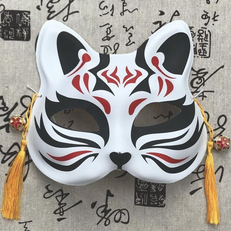 Japanese Style Full Face Fox Antique Hanfu Mask Female Cat Face ...