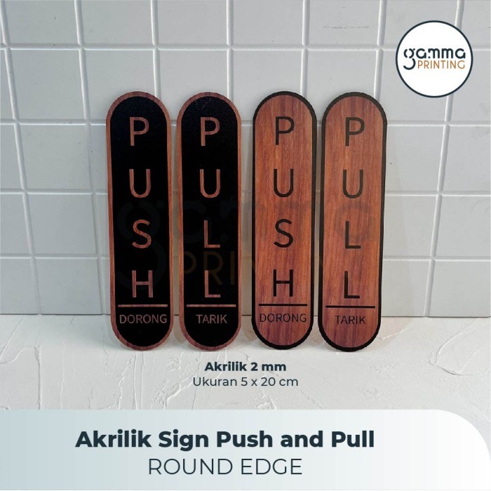 Push Pull Acrylic Rounded Signage / Push Pull Door Sign / Acrylic Board ...