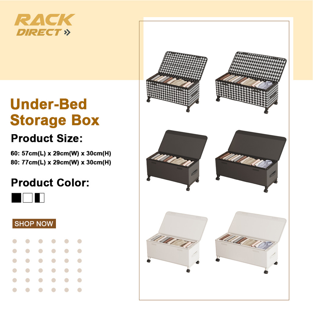 𝐑𝐚𝐜𝐤 𝐃𝐢𝐫𝐞𝐜𝐭 Dust-Proof Storage Box With Wheels Push-Pull Bedroom Under ...