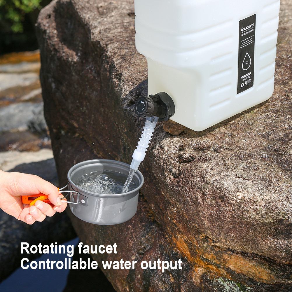 AIGONI™ 12L Camping Water Jug with Faucet Portable Water Tank for ...