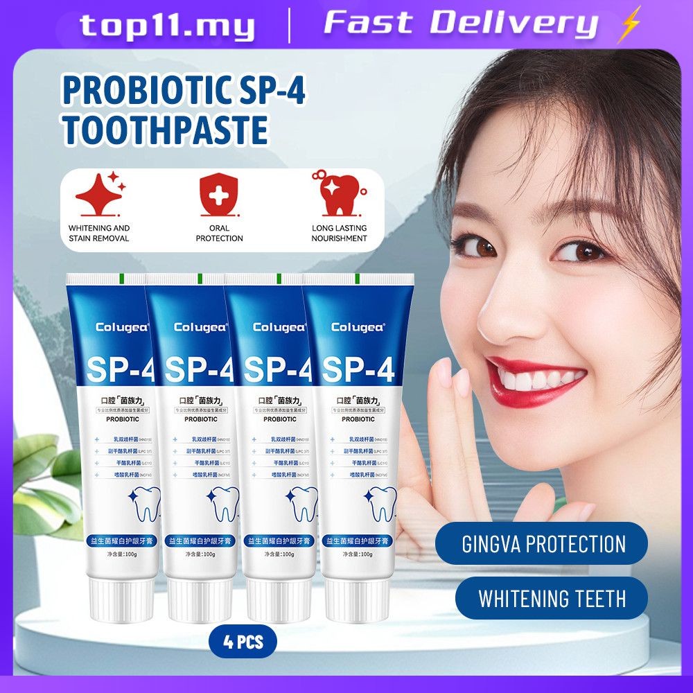 【4pcs】colugea Toothpaste Sp-4 Probiotic Tooth Whitening Enzyme Toothpaste Authentic Fresh Oral ...