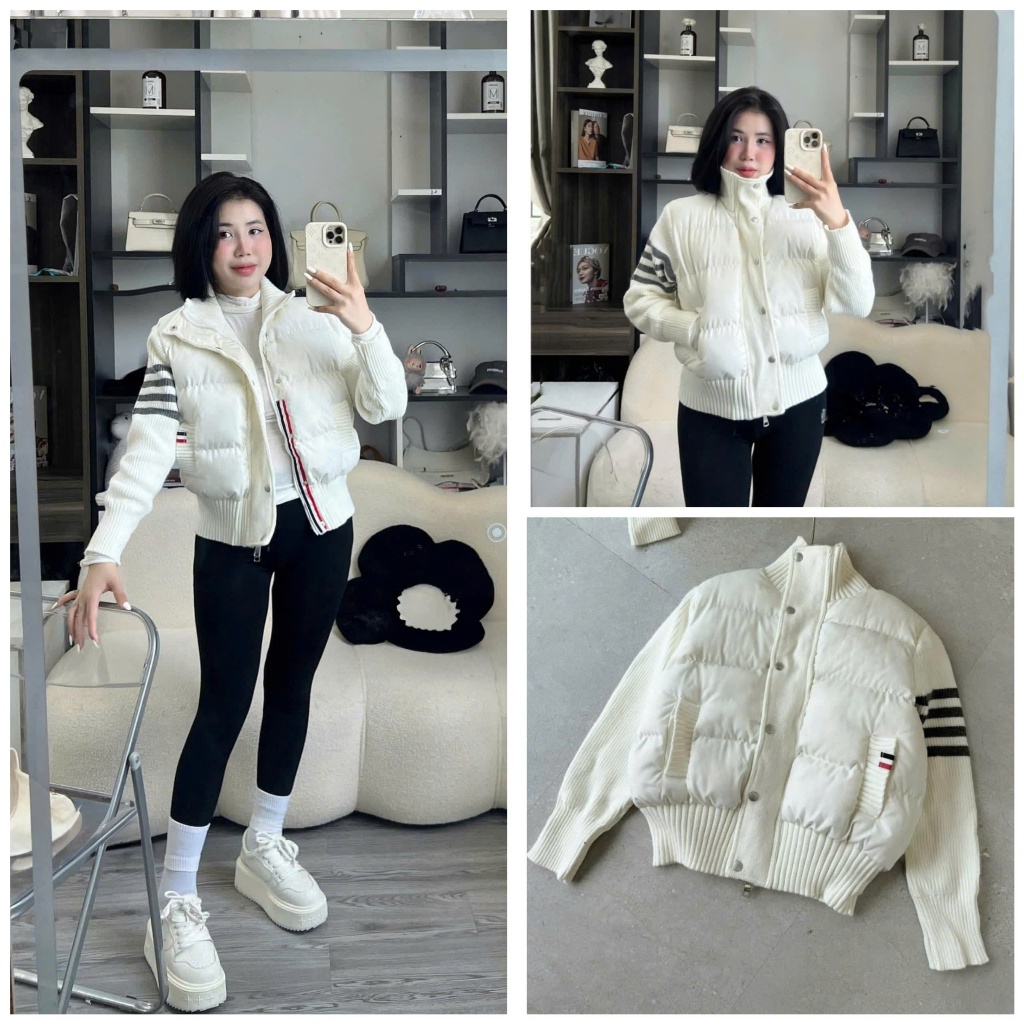 Thom PEACHES STUDIO QCL1 QCCC AK0034 hand-striped wool floatJacket ...