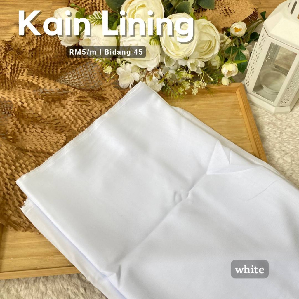 (2 METER) KAIN LINING BIDANG 45 KAIN TAK PANAS SESUAI UNTUK SEBAGAI ...