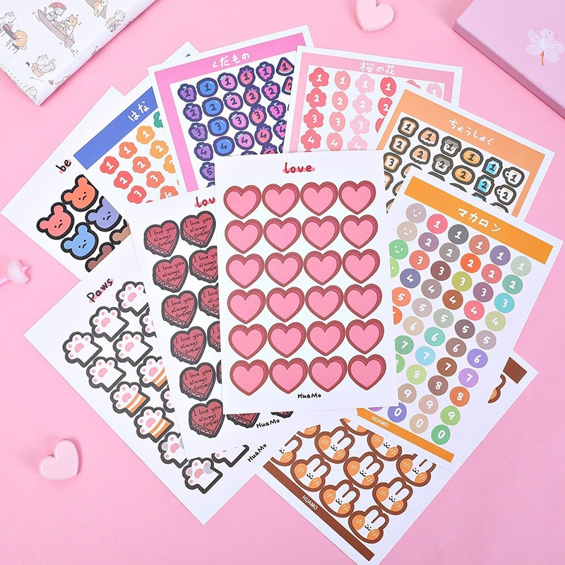 Colorful Deco Sticker Decorative Scrapbook Insta Album Diary Kids Fun 1 ...
