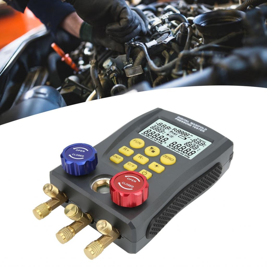 Shopp Vacuum AC Manifold Meter HVAC Digital Gauge LCD Display Universal ...