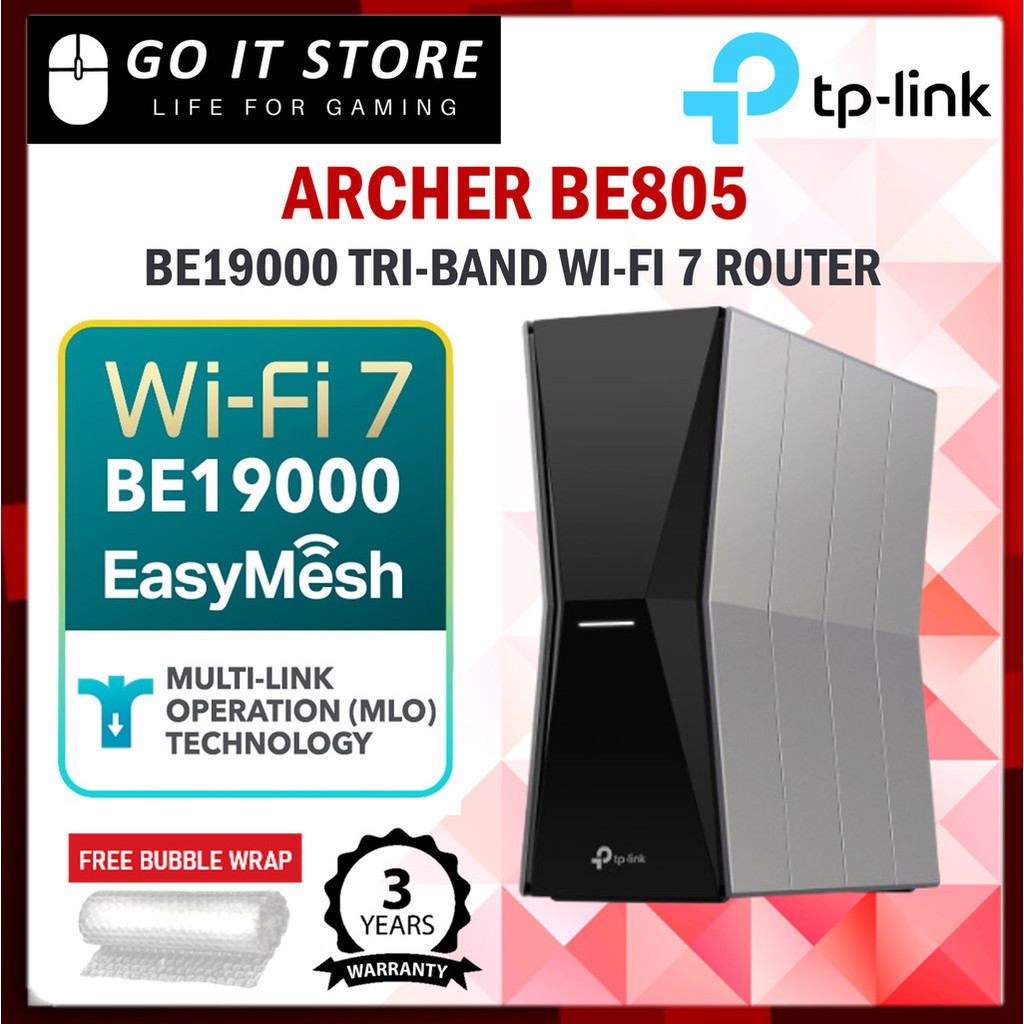 TP-LINK ARCHER BE805 BE19000 Tri-Band Wi-Fi 7 Router | Shopee Malaysia