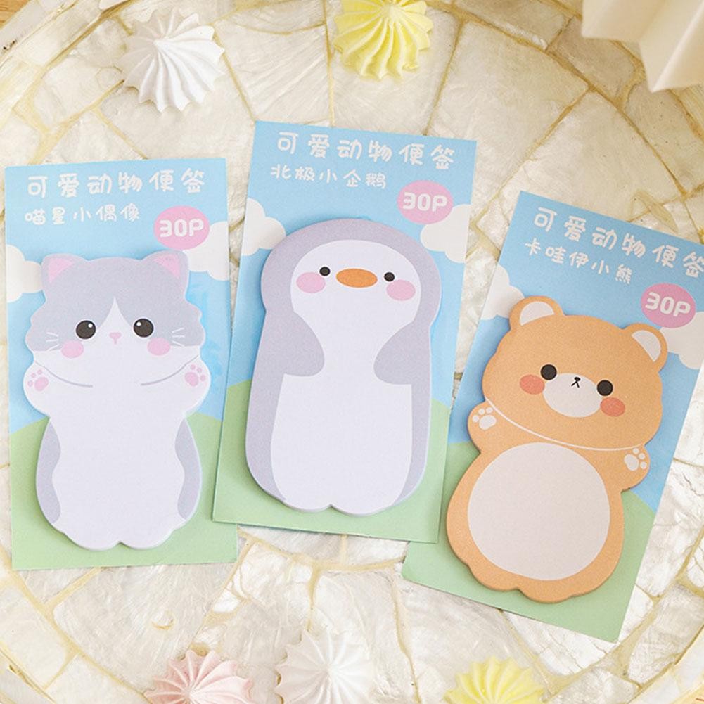 Cartoon Shaped Sticky Notes Cute Animal Note Taking And Message Tags ...
