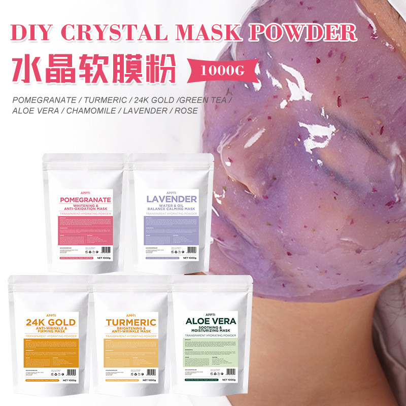 1000mlCrystal Jelly Soft Mask Powder Rose Moisturizing Beauty Salon ...