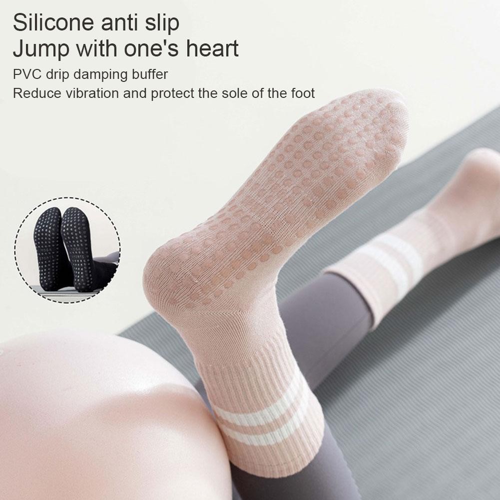 Professional Yoga Socks Shock Absorption Fitness Women Exercise Jumping ...