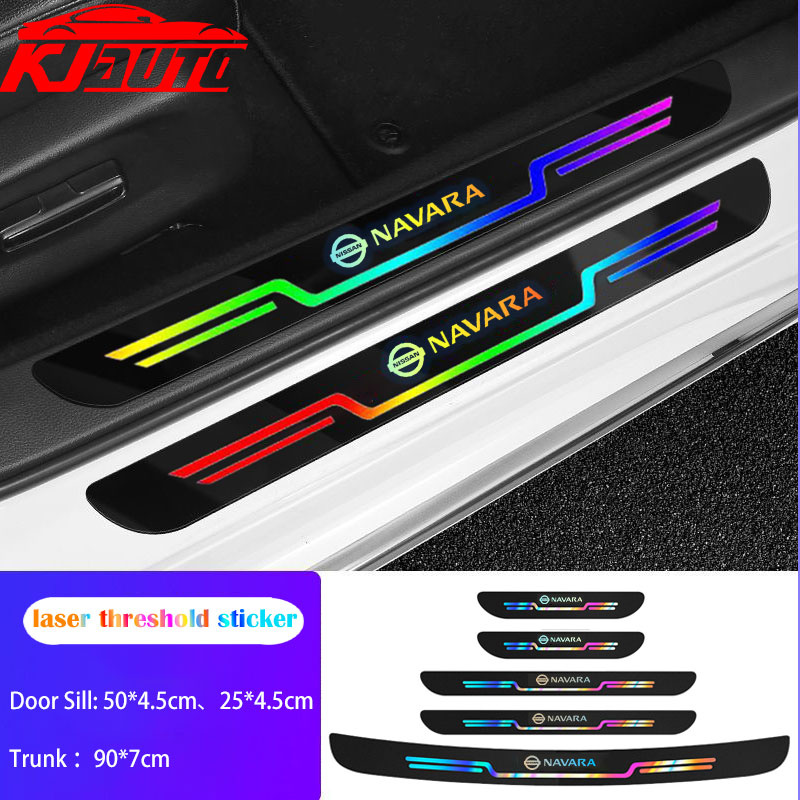 New Nissan Navara Laser Car Threshold Protection Sticker Colorful ...