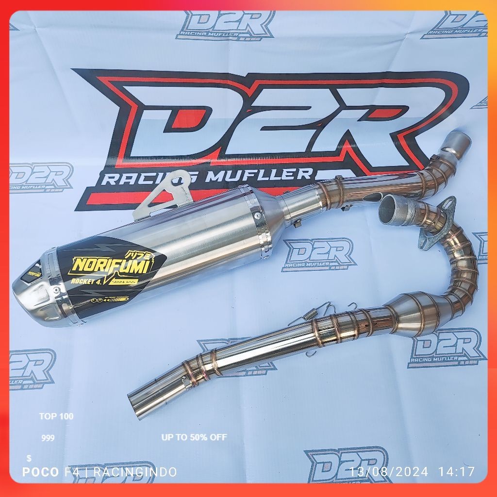Ph Exhaust norifumi rocket 4 xtz 125 crf 150 klx/dtracker wr 155 xr 150 dtm 150 ksr 110 | Shopee ...
