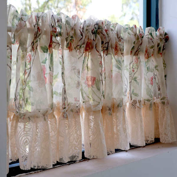 langsir tingkap langsir sliding door kain langsir Tirai separuh bunga ...