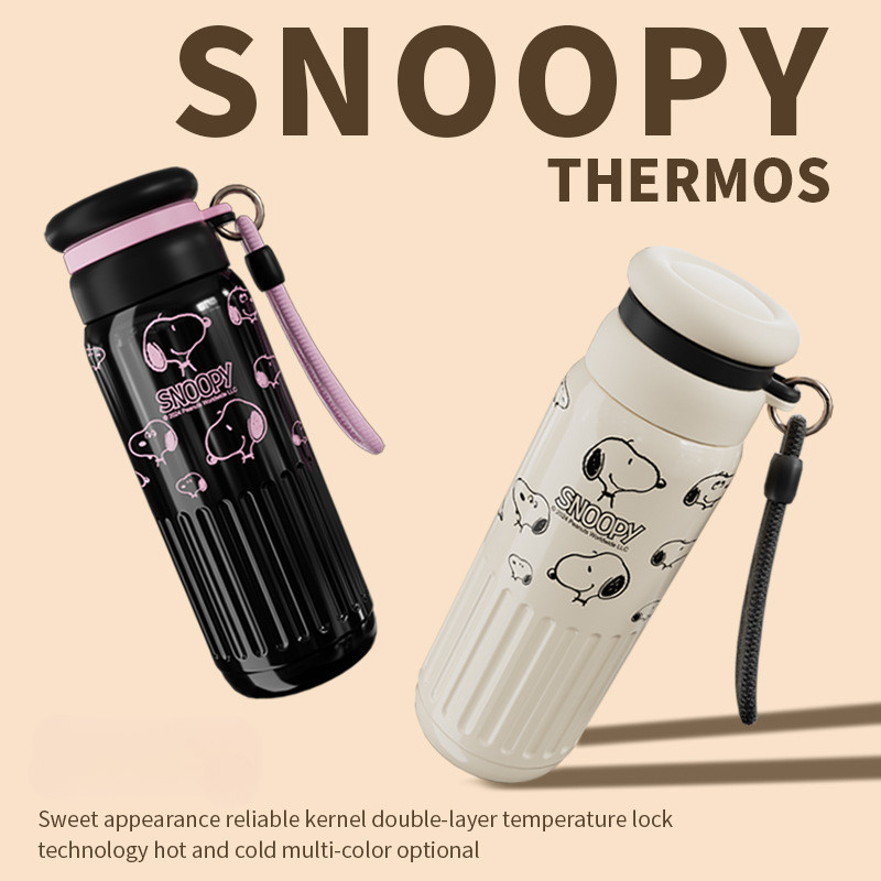【LUCKY】SNOOPY Thermos Cup Large Capacity 316 Stainless Steel Liner Thermal Insulated Coffee Cup ...