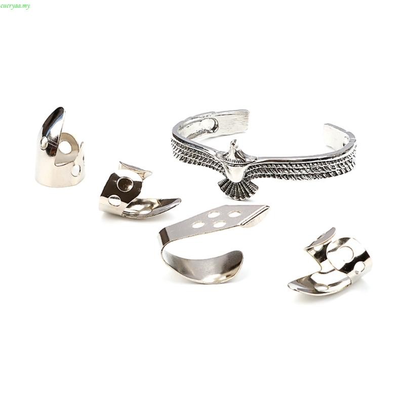 cucryaa Open Design Finger Pick with Cuff Bracelet Guitar Thumb Pick ...