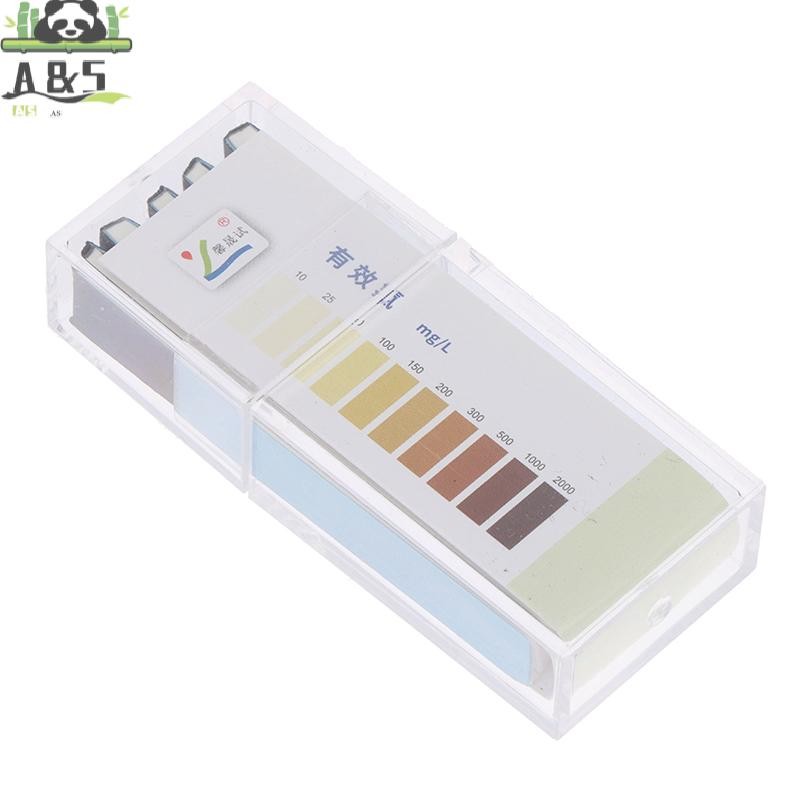 [A&S Jul] 100Pcs Chlorine Test Paper Strips Range 10-2000mg/lppm Water ...