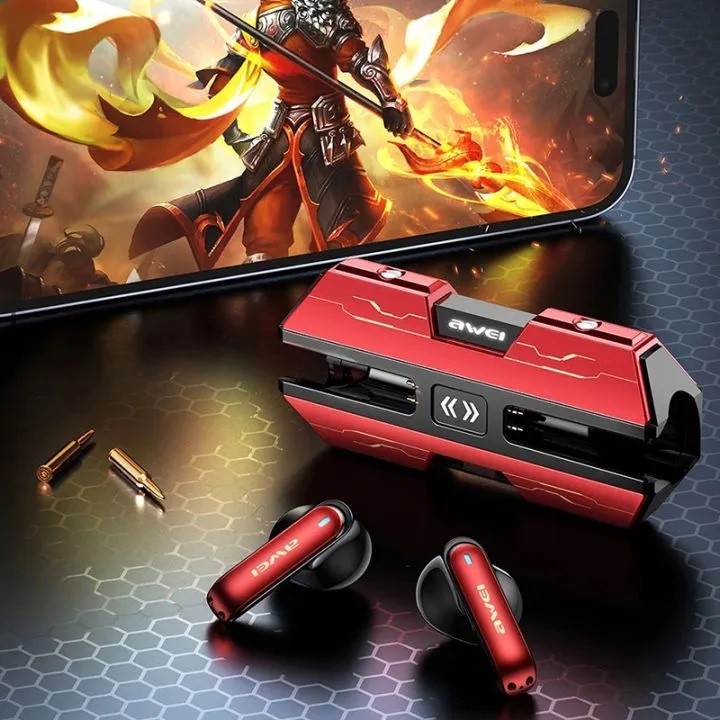 Awei T59 Bluetooth 5.3 Earphones Wireless Headphone Low Latency Gaming ...
