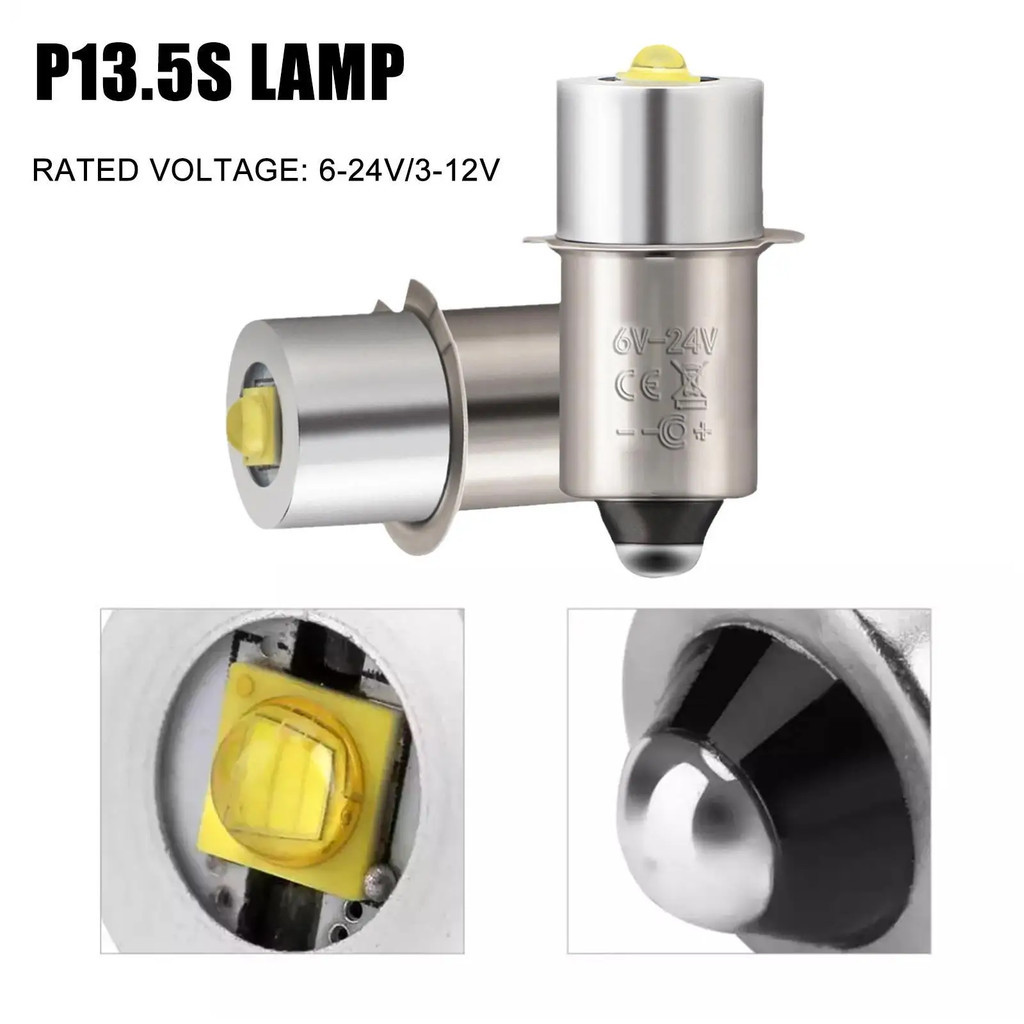 P13.5S E10 BA9S Base 5W Car LED Bulb White Maglite Flashlight 6500K 3W ...