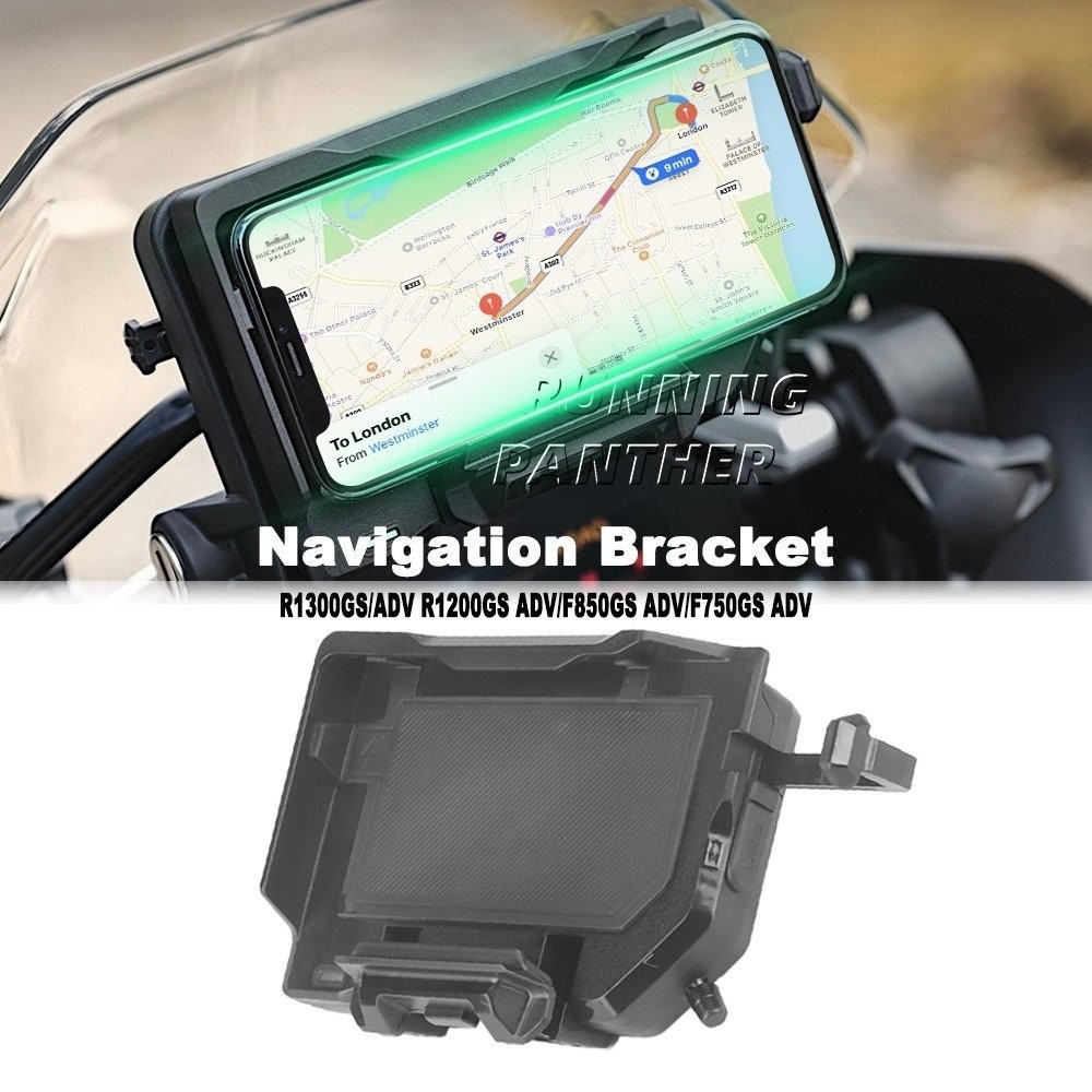Motorcycle Wireless Charging GPS Phone Holder Navigation Bracket For ...