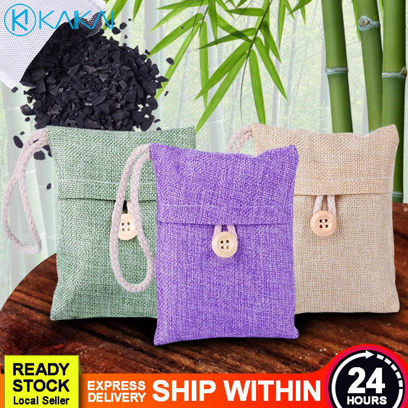 🔥 NYAH LEMBAP 🔥 Active Charcoal Bamboo Deodorant Bag Car Odor Removal ...