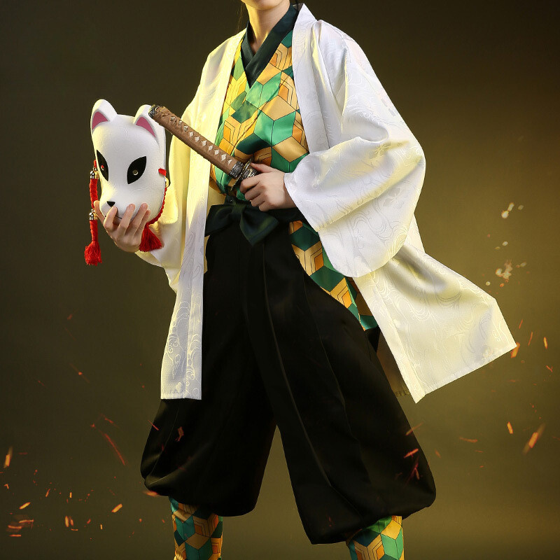ZST Anime Demon Slayer Cosplay Clothing Full Set Costume Kimono Outfits ...