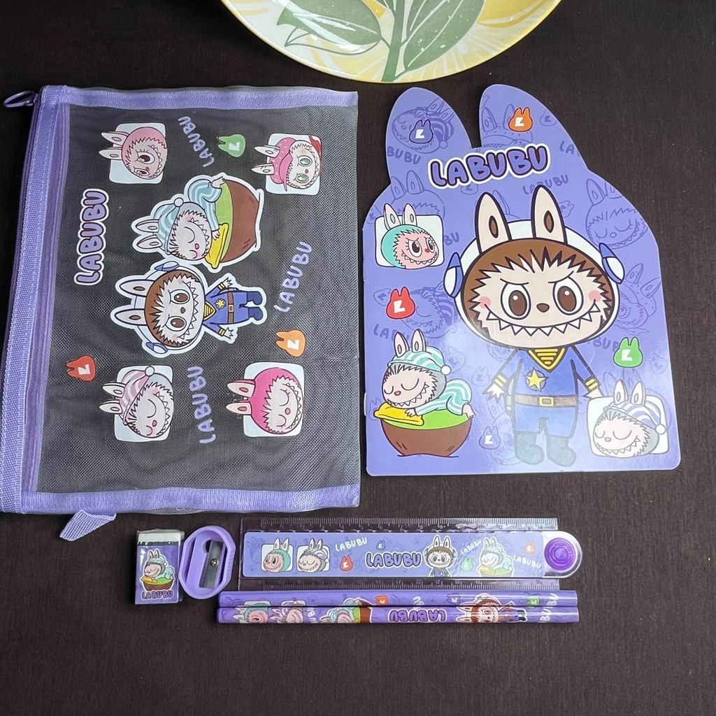 Labubu Pencil Set Stationery Includes 6 Device | Shopee Malaysia