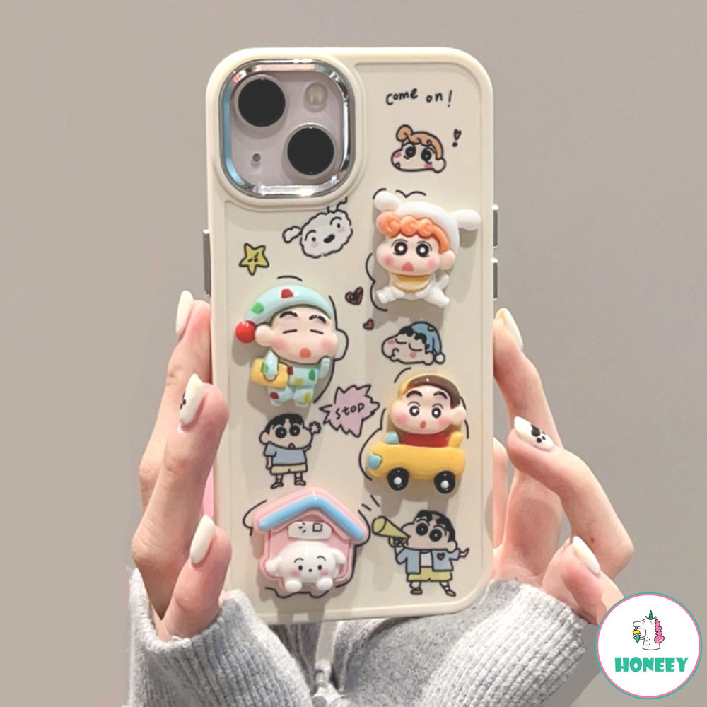 Cartoon 3D Crayon Shin-chan Phone Case Compatible for iPhone 15 Pro Max ...