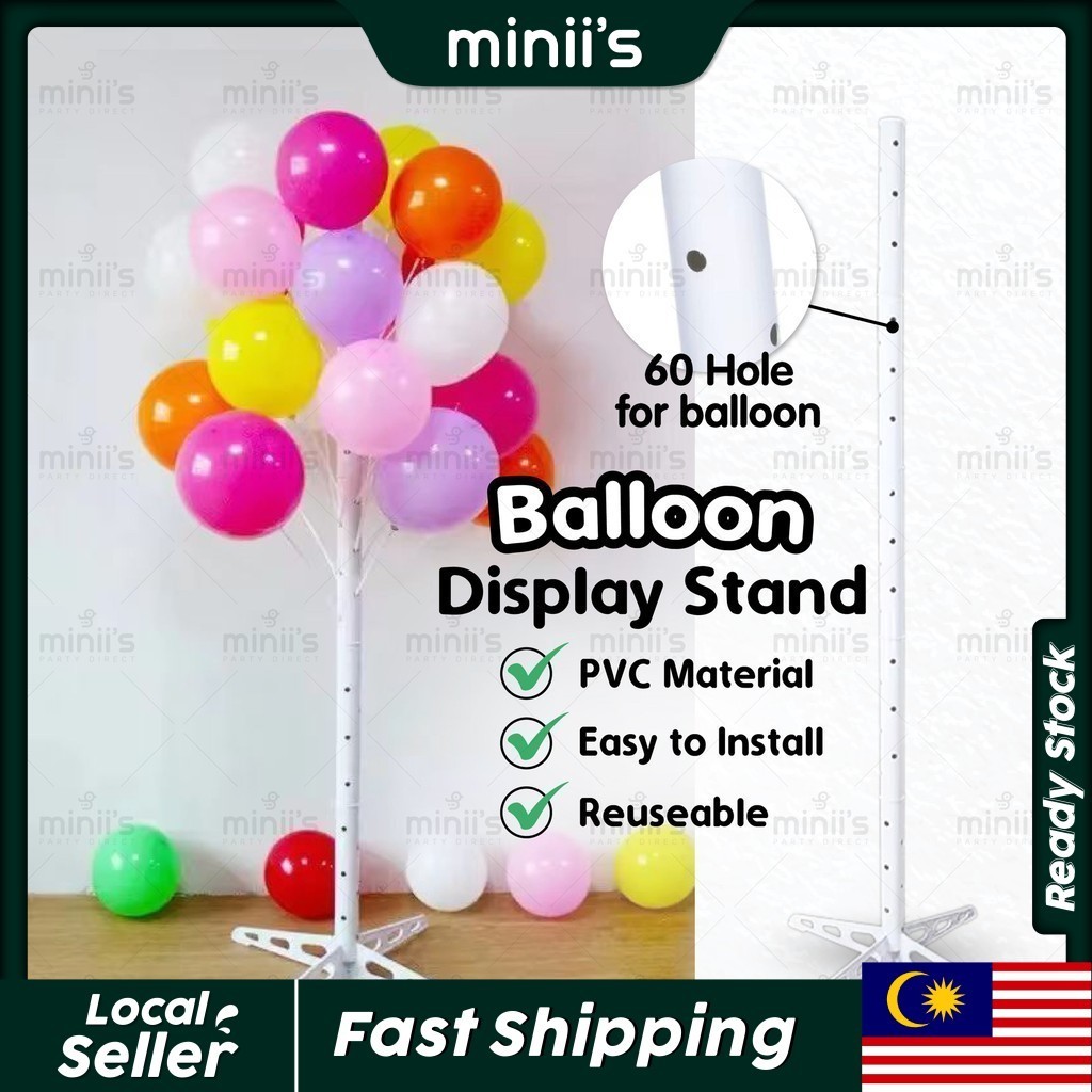MINIIS Balloon Display Stand Balloon Tree Holder 1.8M PVC Base Balloon ...