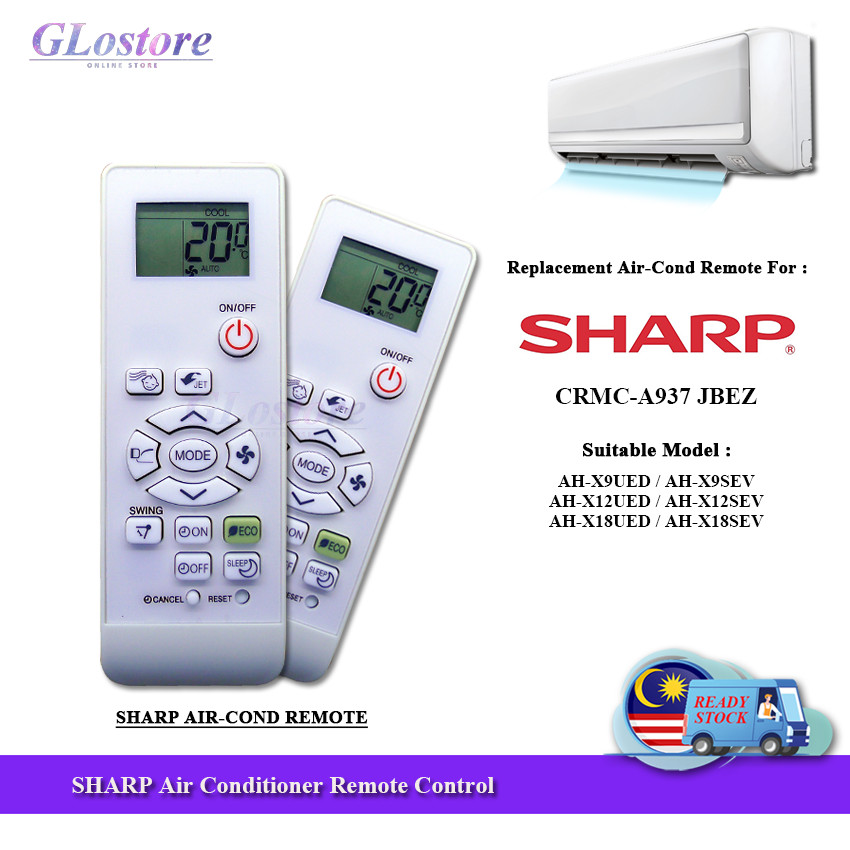 SHARP AIR COND REMOTE CONTROL CRMC-A937 ALAT KAWALAN JAUH PENYAMAN ...
