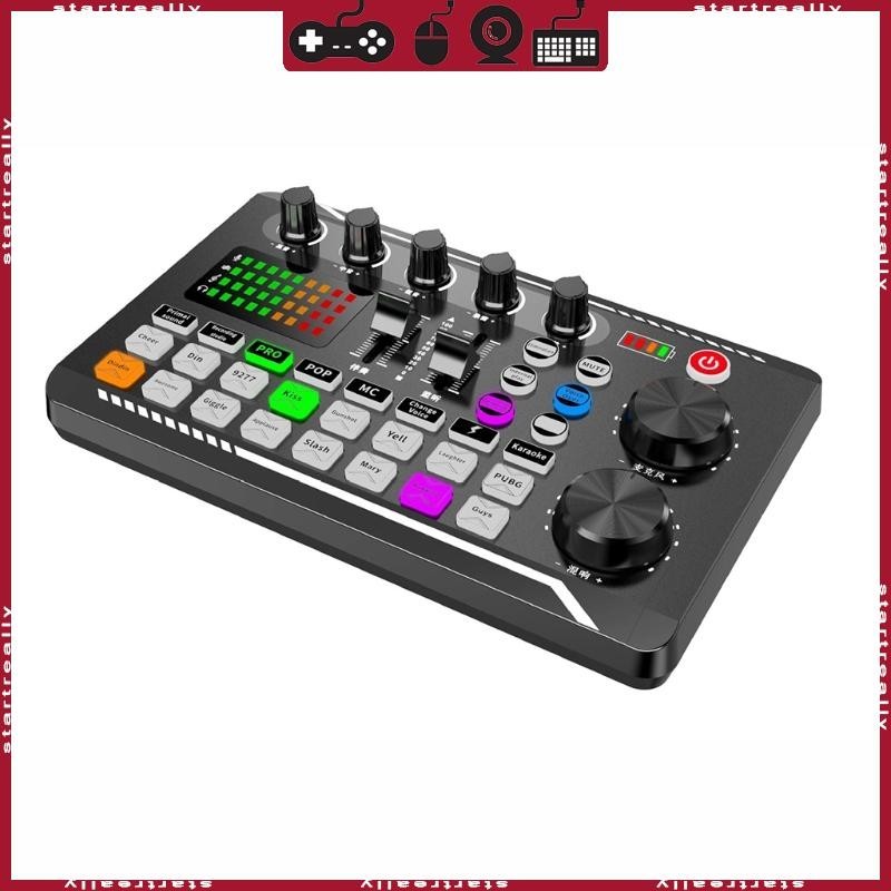 STA Microphone Sound Mixer Sound Card Mixing F998 Sound Card Console ...