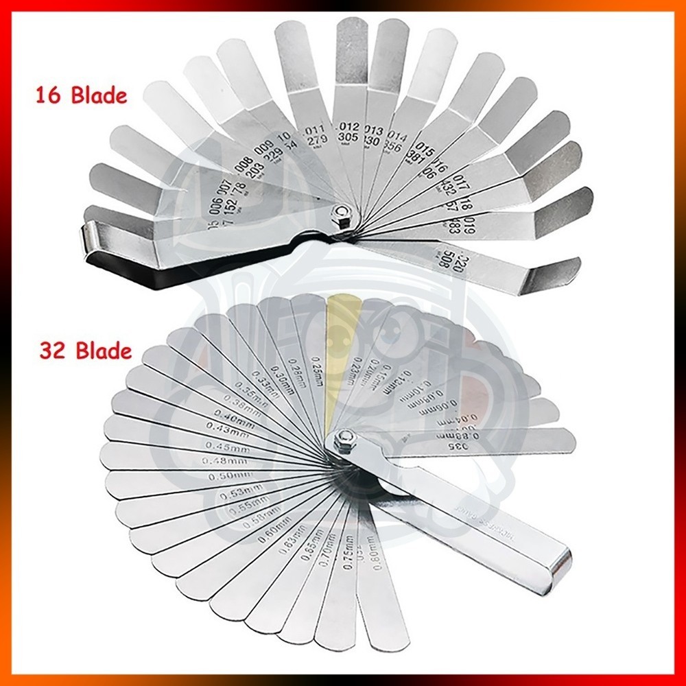 Metric Feeler Gauge Thickness Gauge 32/17/16/14 Blade Filler Feller ...