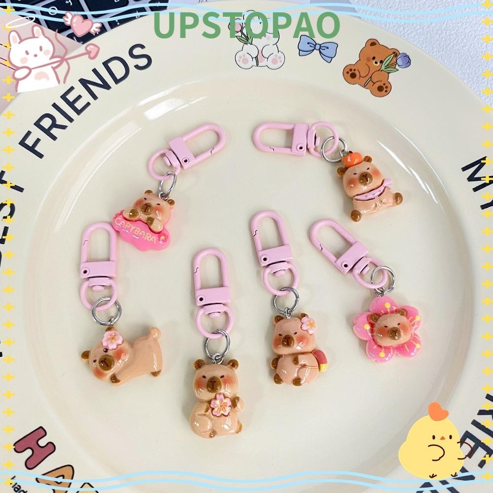 UPSTOPAO 6pcs Capybara Pendant, Hanging Ornament Resin Capybara Key ...
