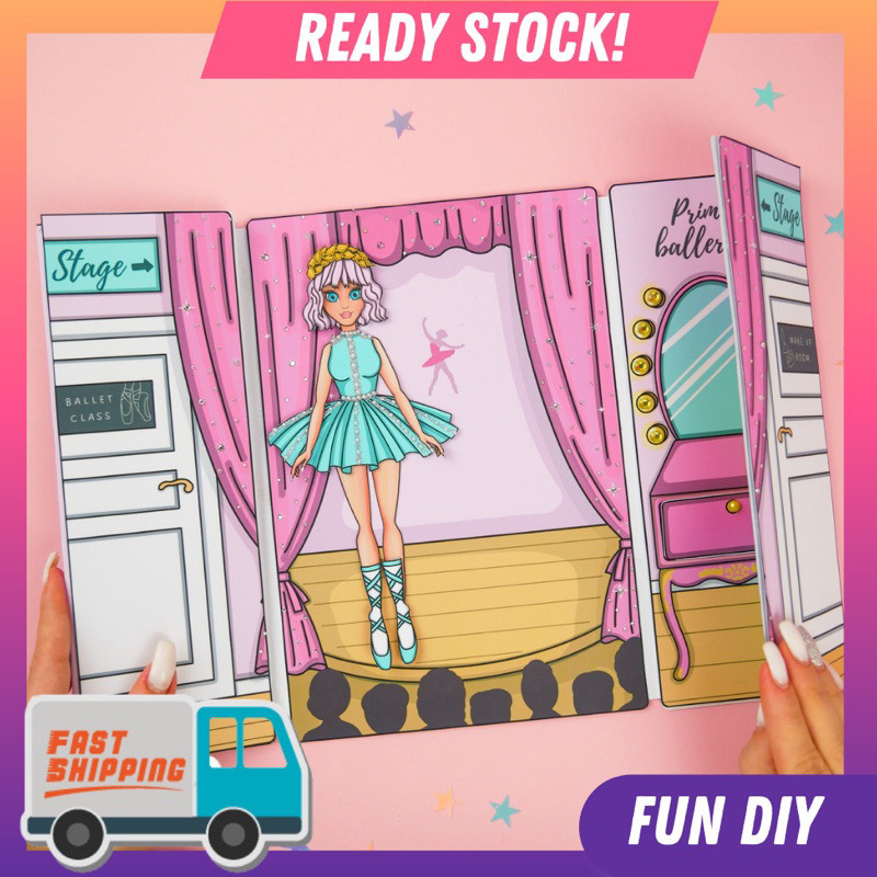 (DIY PACK) BALLET Busy Book l Paper Doll Book l DIY Book l Quiet Book l ...