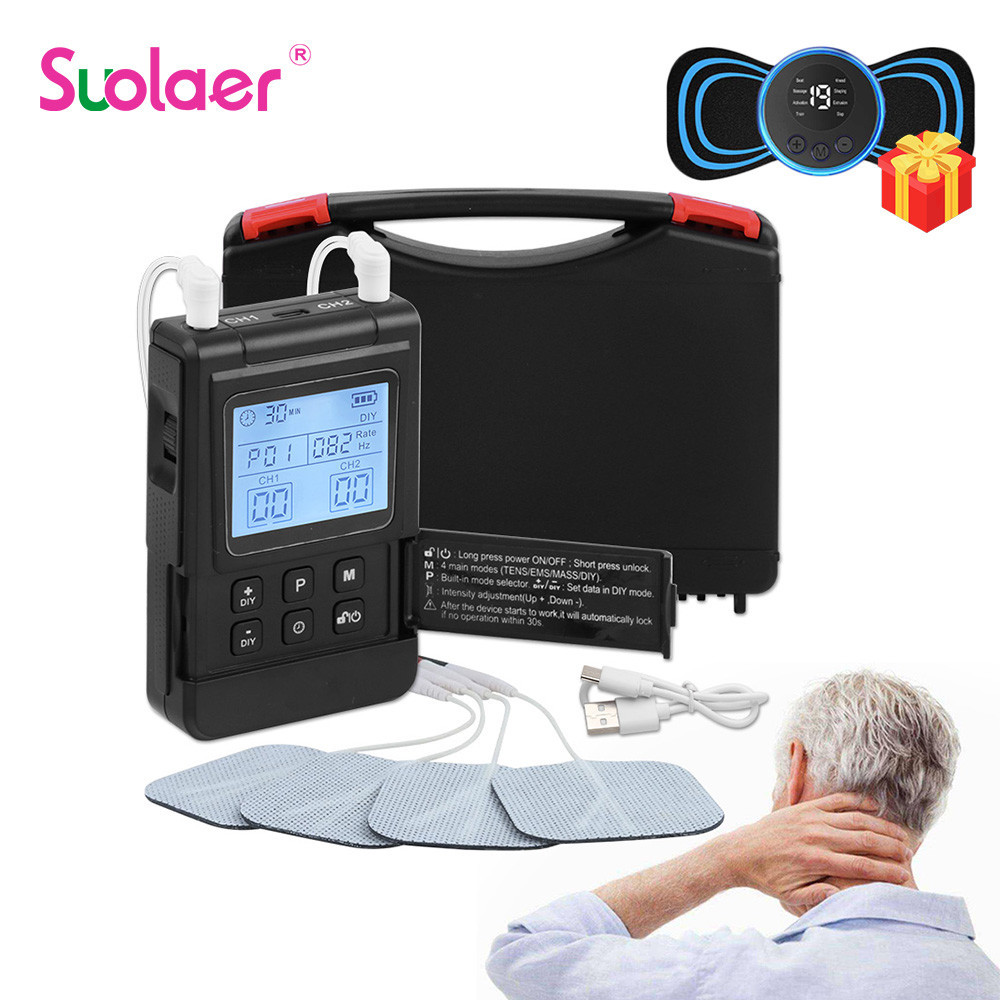 Suolaer TENS Unit Muscle Stimulator for Sciatica Back TENS Machine ...