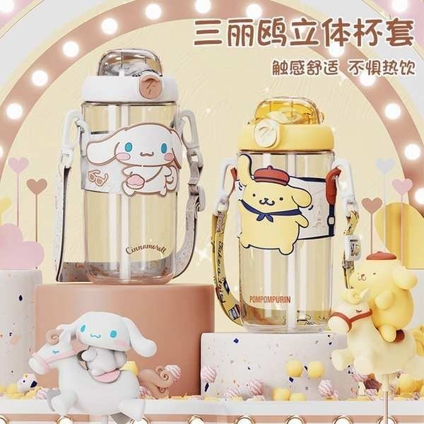 botol air tahan sejuk water bottle with straw botol air kuromi Piala Air Kanak-kanak Sanrio ...