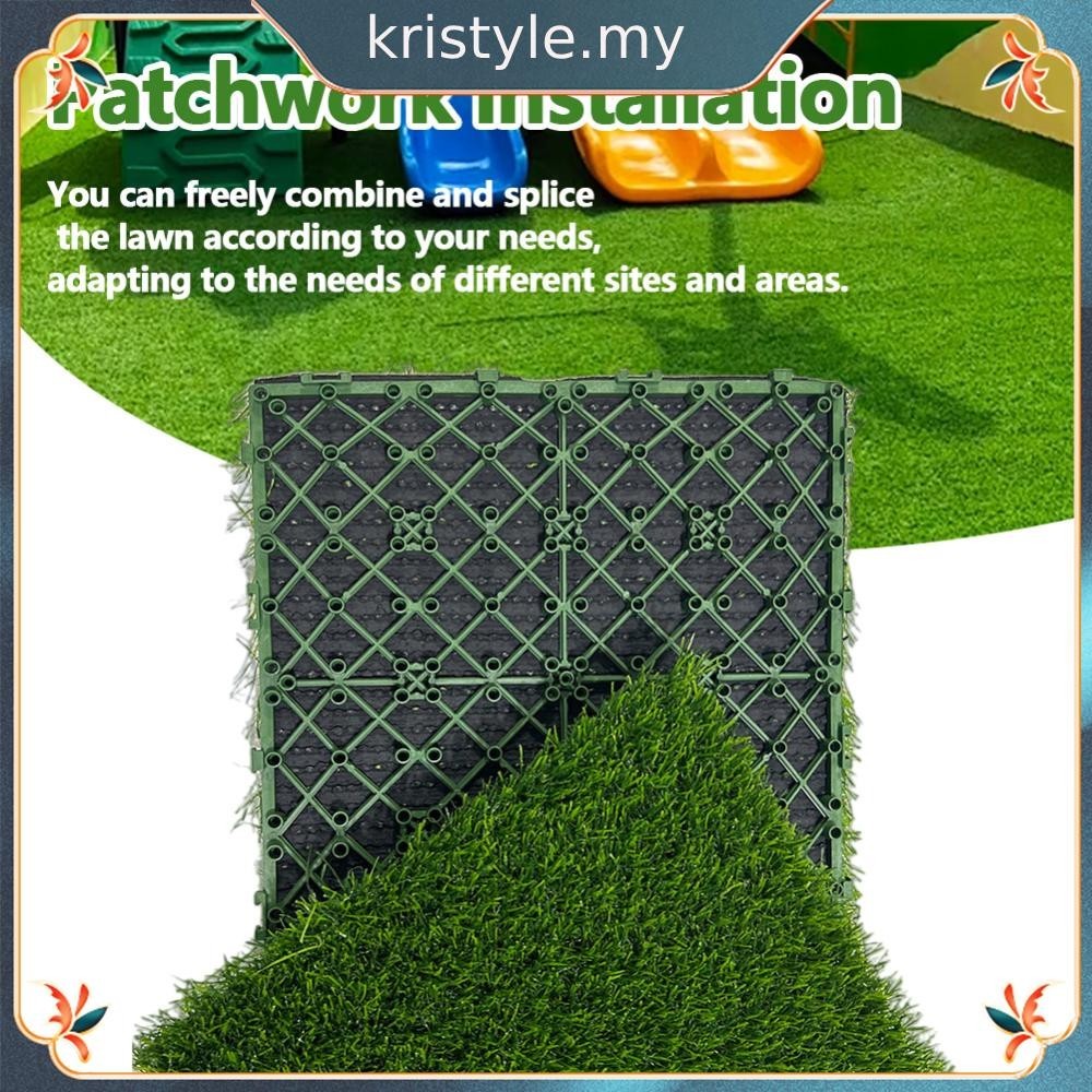 [kristyle.my] 10 Pcs 12 Inchx12 Inch Realistic Grass Turf Tile ...