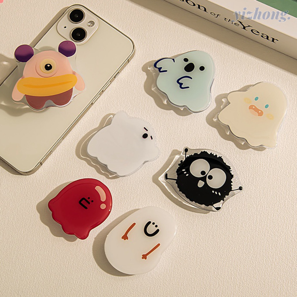 Universal Phone Stand Funny Cartoon Monster Ghost No Face Man Pattern ...