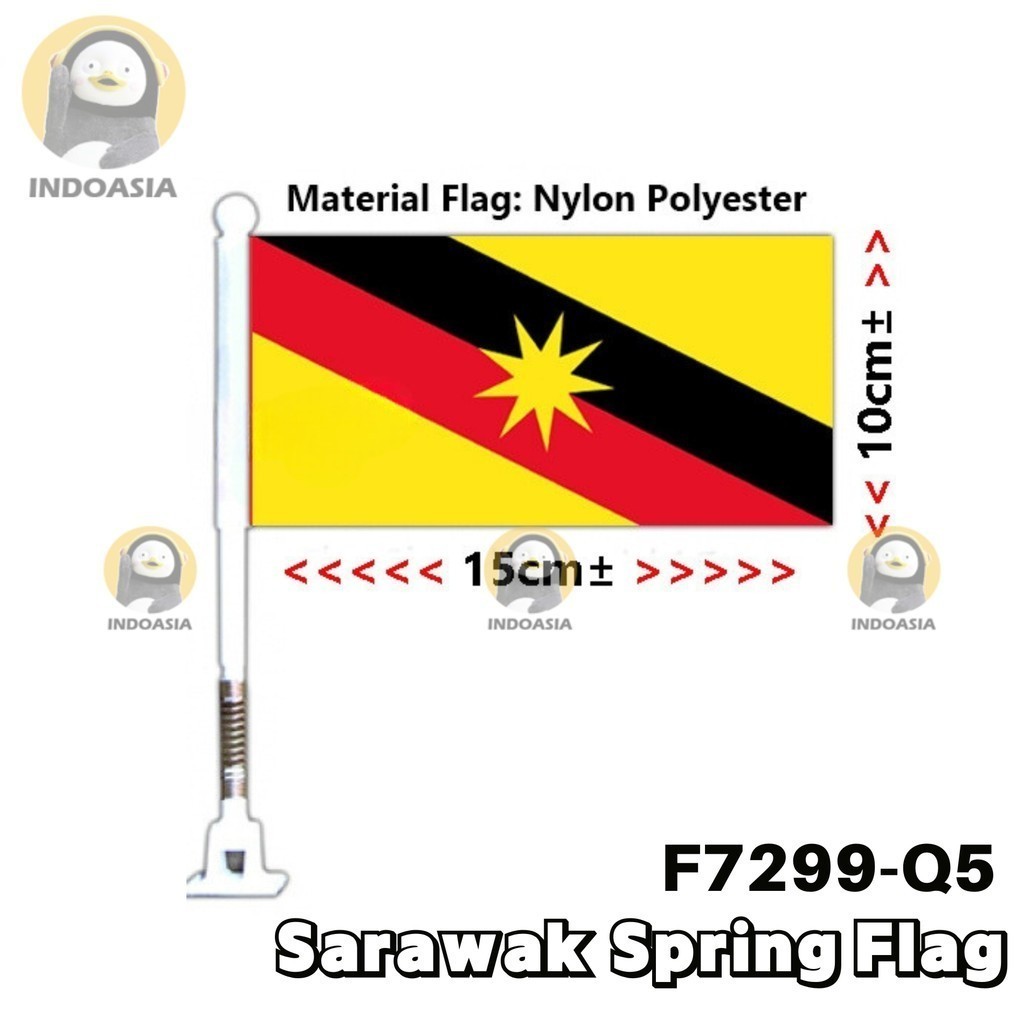 Sarawak Spring Flag Bendera Spring Sarawak Negeri/State Spring Flag Car ...