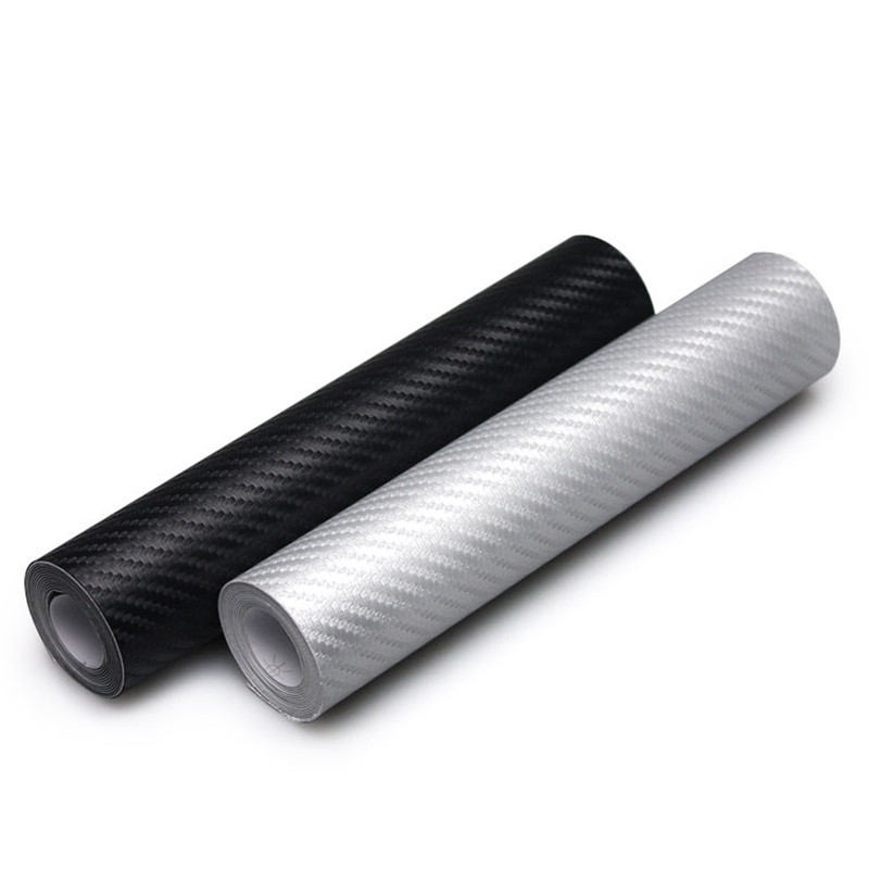 Car Sticker 10x127cm Carbon Fiber Vinyl Film Waterproof DIY Auto ...