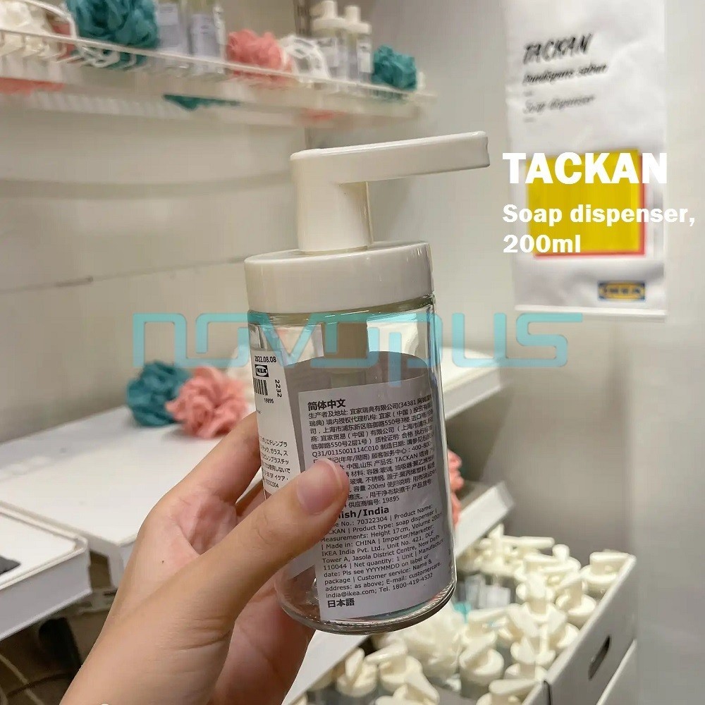 NOVO Transparent Glass Bottle Soap Dispenser 200ml / Sabun Dispenser ...
