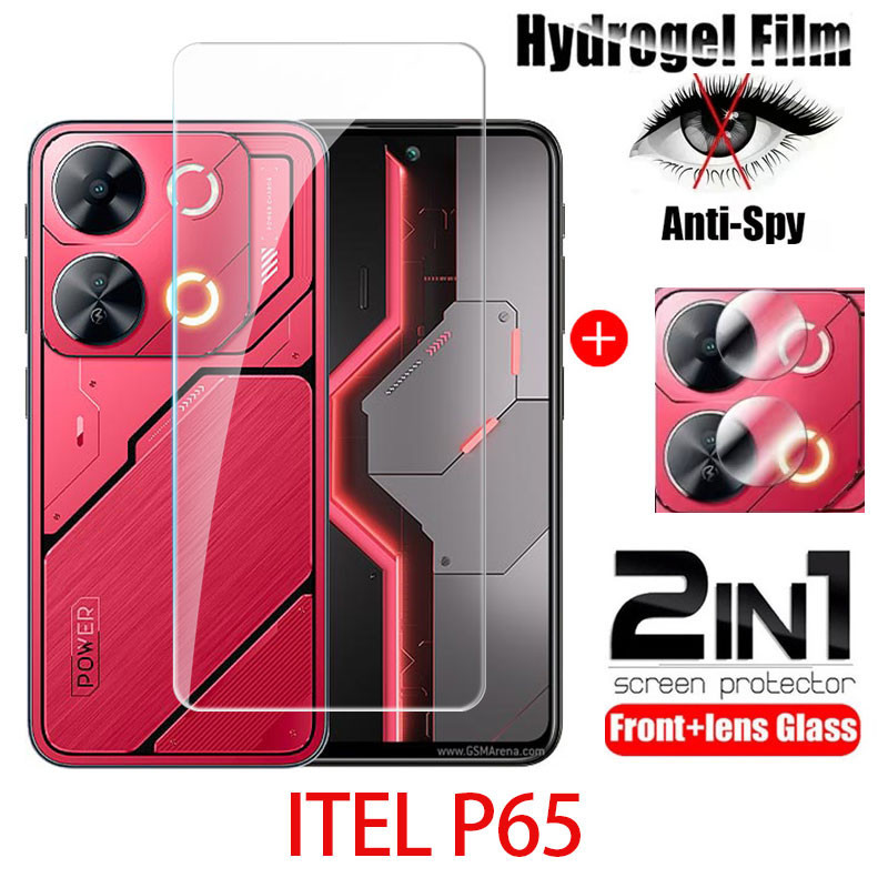 ITEL P65 4G 2024 Screen Protector Full Cover Clear Tempered Glass 2in1 ...
