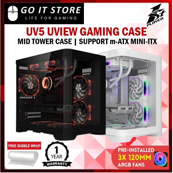 1st Player UV5 UView Mid Tower Case Gaming Case Chassis Casing PC Cases ...