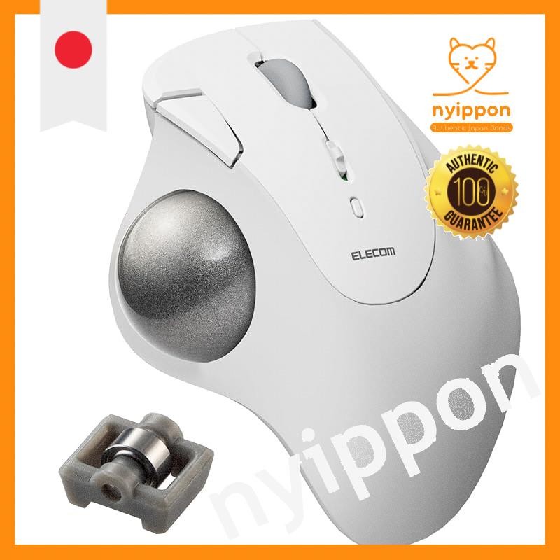ELECOM Wireless Trackball Mouse Bluetooth IST Bearing Supported Thumb ...