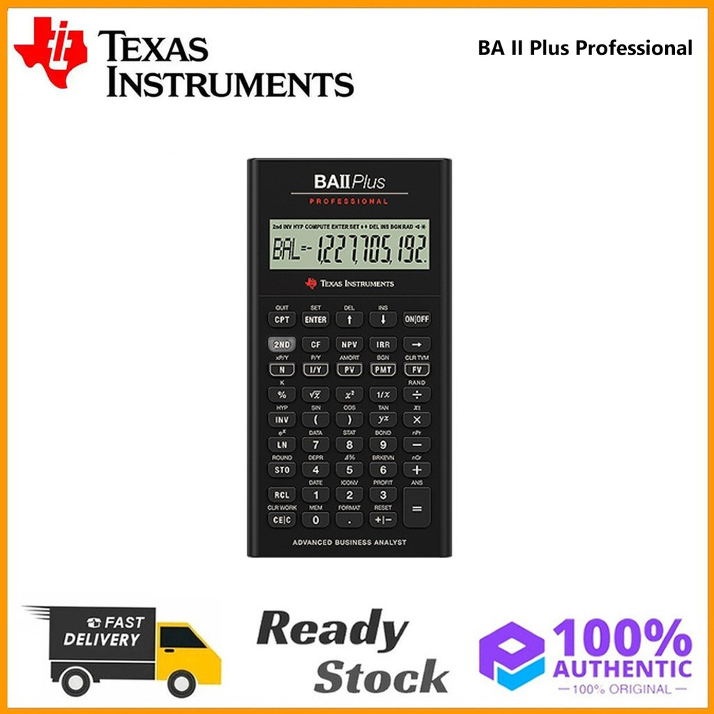 Original Texas Instruments BA II Plus Professional Advanced Financial ...