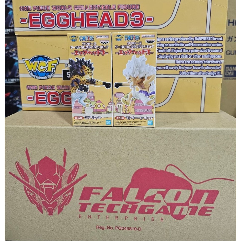 BANPRESTO ONE PIECE WORLD COLLECTABLE FIGURE EGGHEAD 3 Luffy Lucci Set ...