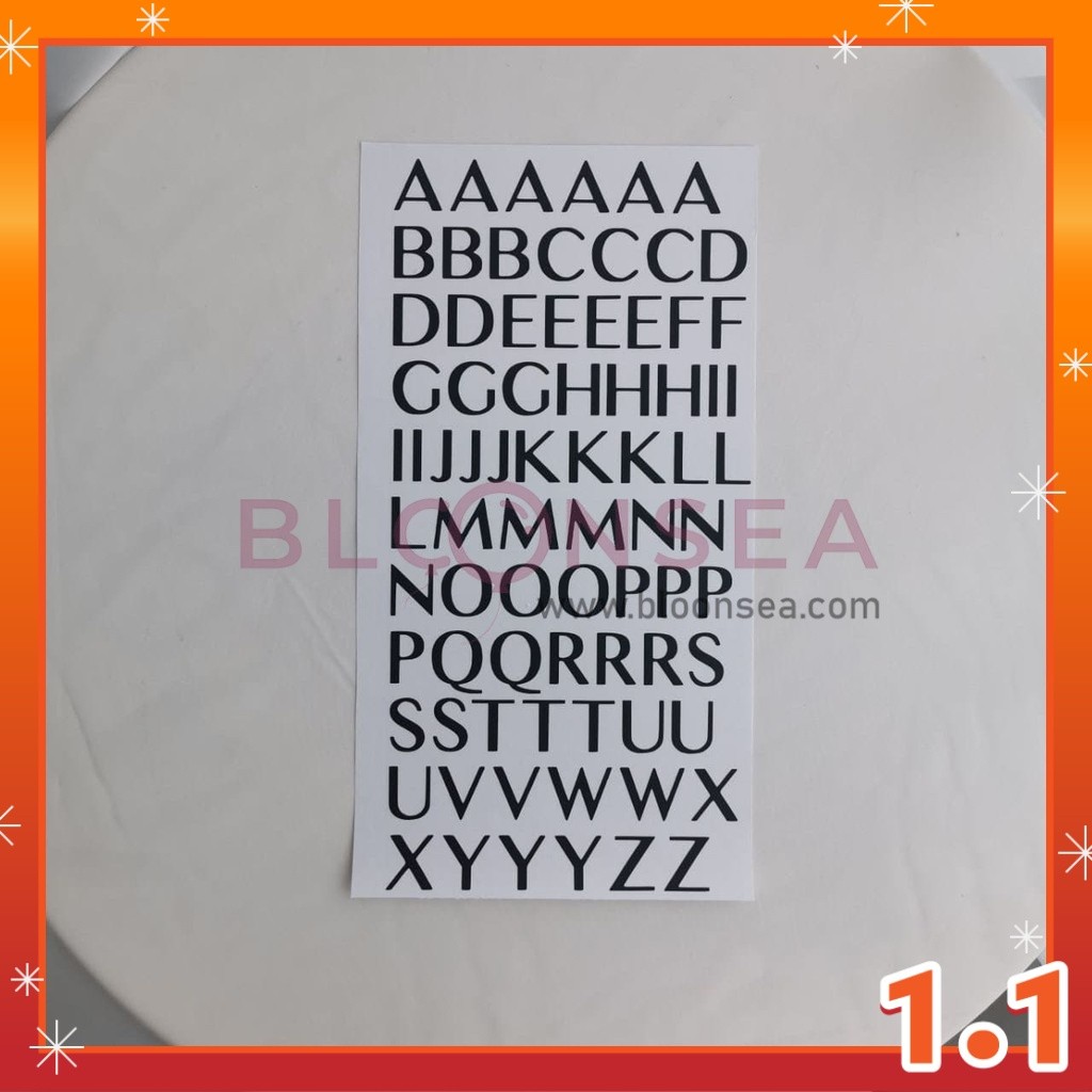 A-Z Alphabet Sticker Bobo Balloon Stickers Nama Custom Name ABC ...