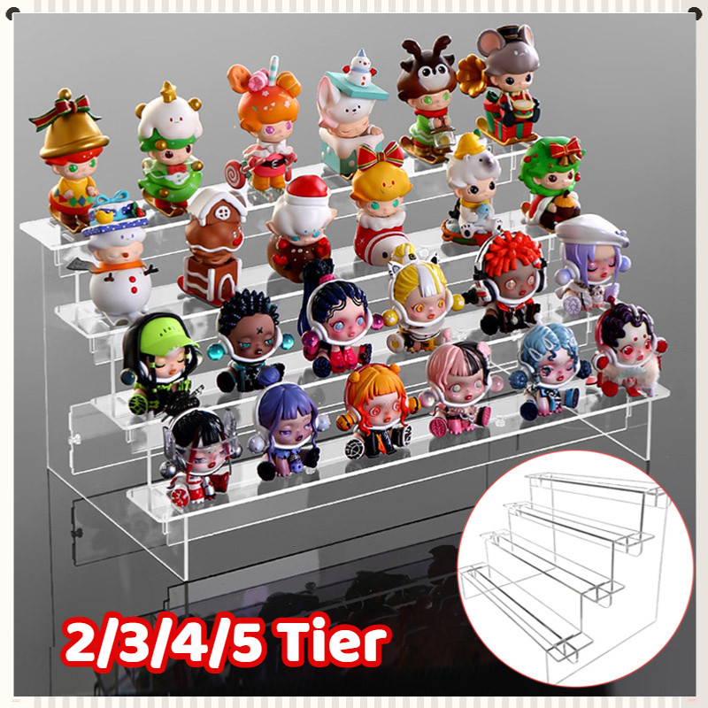 2/3/4/5 Tier Display Stand Acrylic Clear Figure Doll Toy Display Rack ...