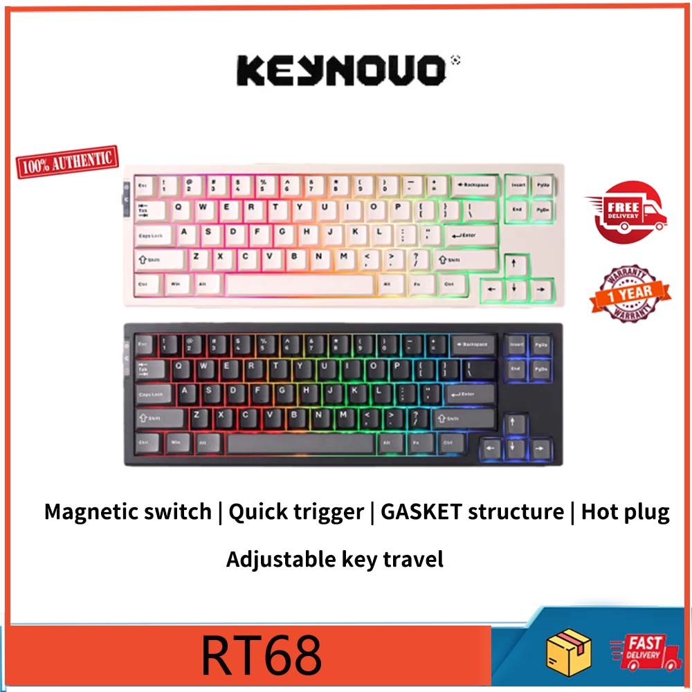 KEYNOUO RT68 e-sports game magnetic axis mechanical keyboard, quick ...