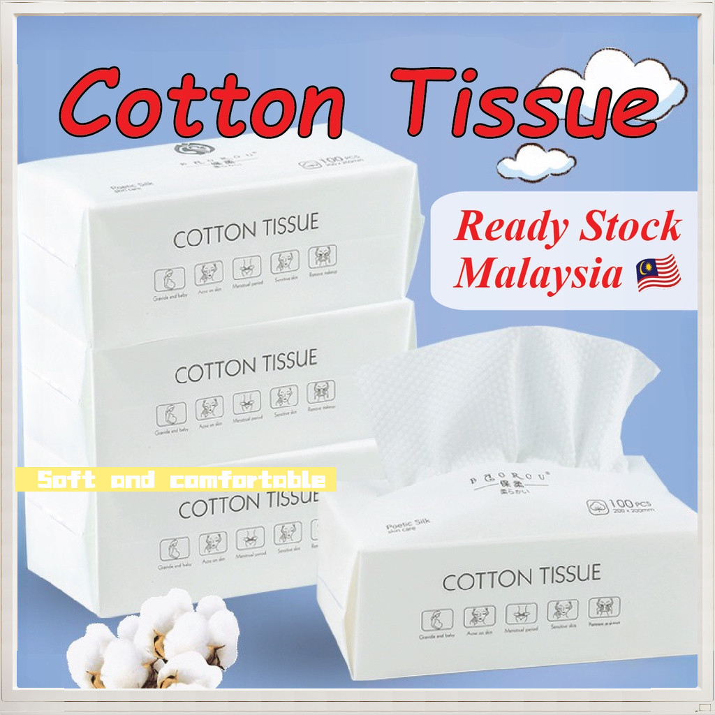【Ready Stock】Cotton Tissue Disposable Facial Tissue for Adults and ...