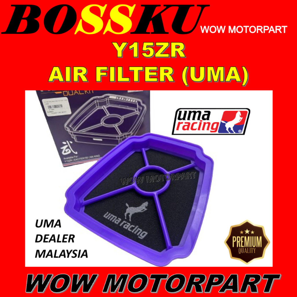 Y15 ZR AIR FILTER UMA RACING DUAL KIT YAMAHA LC150 AIR CLEANER RACING ...